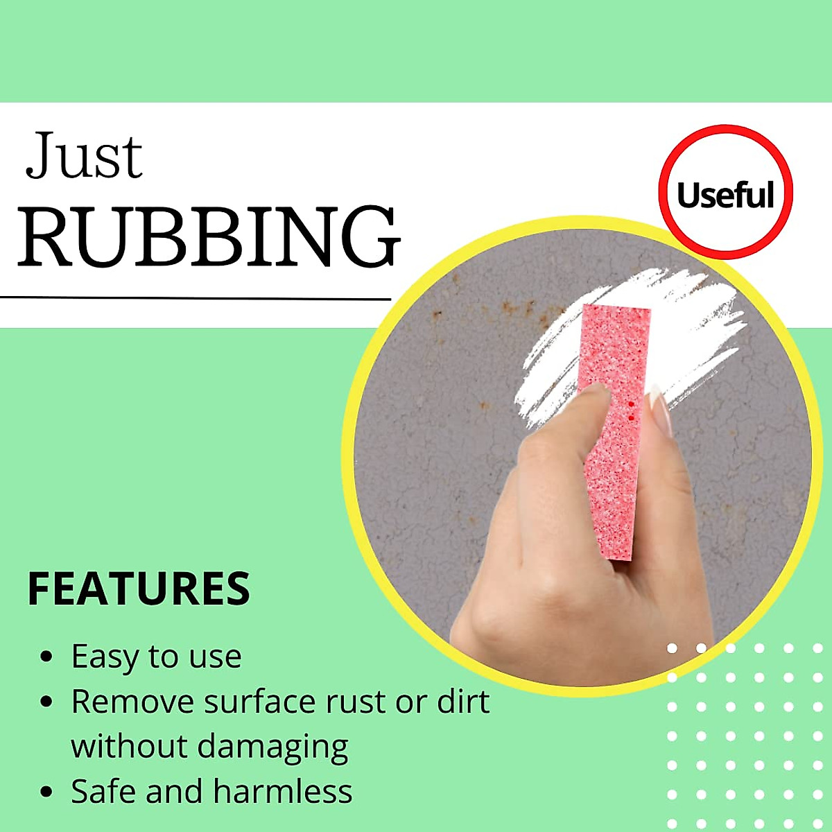 Rust Eraser for Knives Kitchen Stoves Wood Finish and Bicycles Multi Purpouse Cleaning Rubber Eraser Remover Dirt Stains, Set of 3 (Fine, Coarse, Extra coarse) Made in Japan