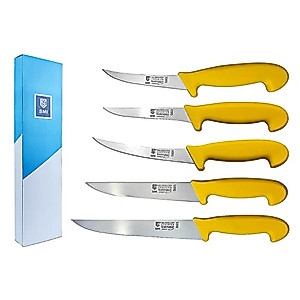 SMI - 5 Pcs Butcher Knife Set Professional Boning Knife Chef Knife Sharp Kitchen Knives Solingen Knife - Made In Germany