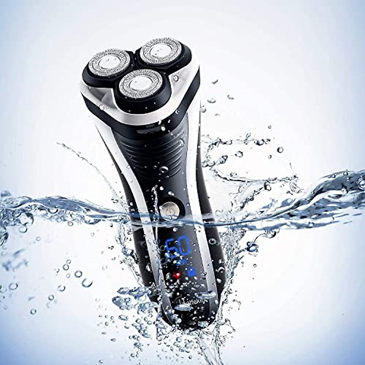 Hatteker Electric Shaver Rotary Razor Men Cordless Beard Trimmer Pop-Trimmer Waterproof