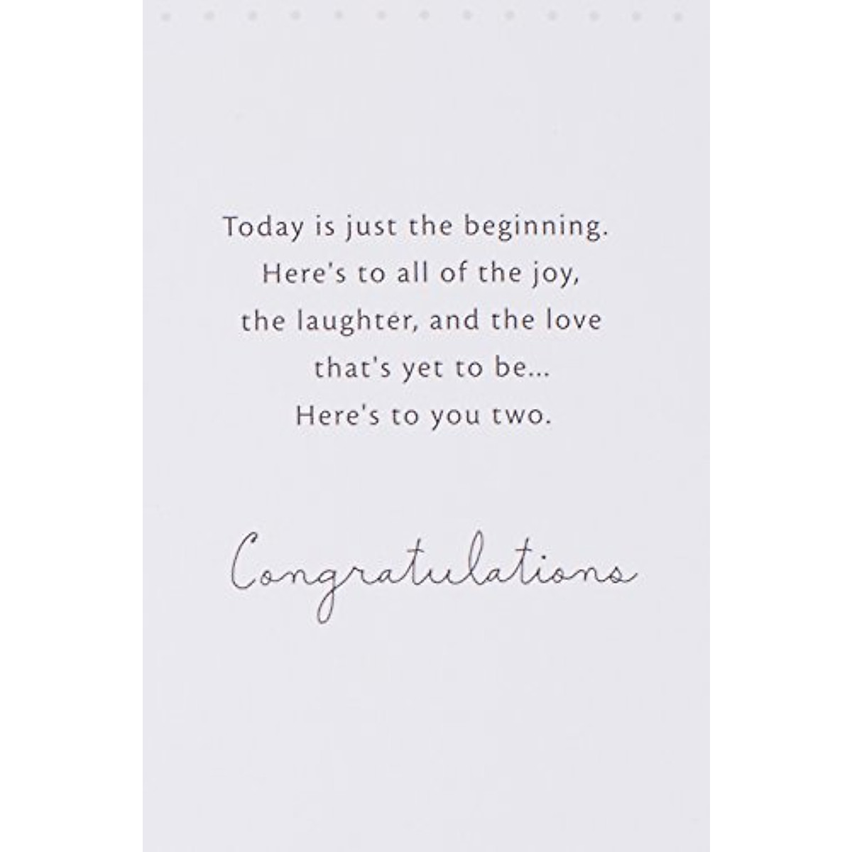 Hallmark Wedding Card (Removable Keepsake Wooden Heart Ornament)