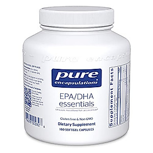 Pure Encapsulations EPA/DHA Essentials | Fish Oil Concentrate Supplement to Support Cardiovascular Health* | 180 Softgel Capsules