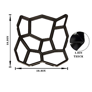 Walk Path Maker, 2 Packs Plus Size: 18.9 x 18.9 x 1.8 inch Pathmate Stone Moldings Paving Pavement Concrete Molds and Foams Stepping Stone Paver Walk Way Cement Mold