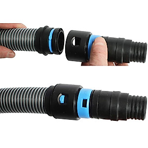 Cen-Tec Systems 95270 Home and Shop Vacuum Expanded Multi-Brand Power Tool Dust Collection Adapter Set and Full Attachment Kit, 16 Ft. Hose, Black