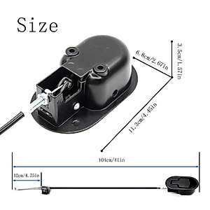 N.B.Y. Recliner Handle Replacement with Extension Cable,Metal Pull Handle fits Ashley Major Recliner Sofa,Chair Release Handle for Sofa, Couch or Recliner (Black-36)