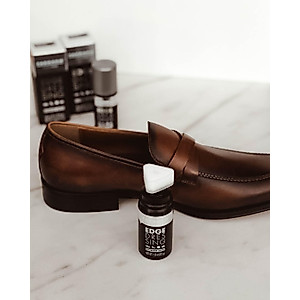 Tarrago Edge Dressing Shoe Dye - 35 ml Sole & Heel Edge Dressing, Repairs & Color Coat Leather Shoes Edges - Rubber & Leather Shoe Sole Edge & Heel Polish for Boots & Footwear - Black #18