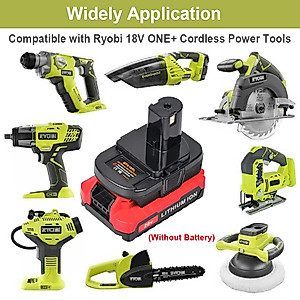 Replacement for Ryobi 18V Lithium-Ion Battery Adapter for Ryobi 18V One+ Cordless Tool, Compatible with Black+Decker/ Porter-Cable/Stanley 20V Lithium Battery Convert to Ryobi 18V Lithium Battery P108