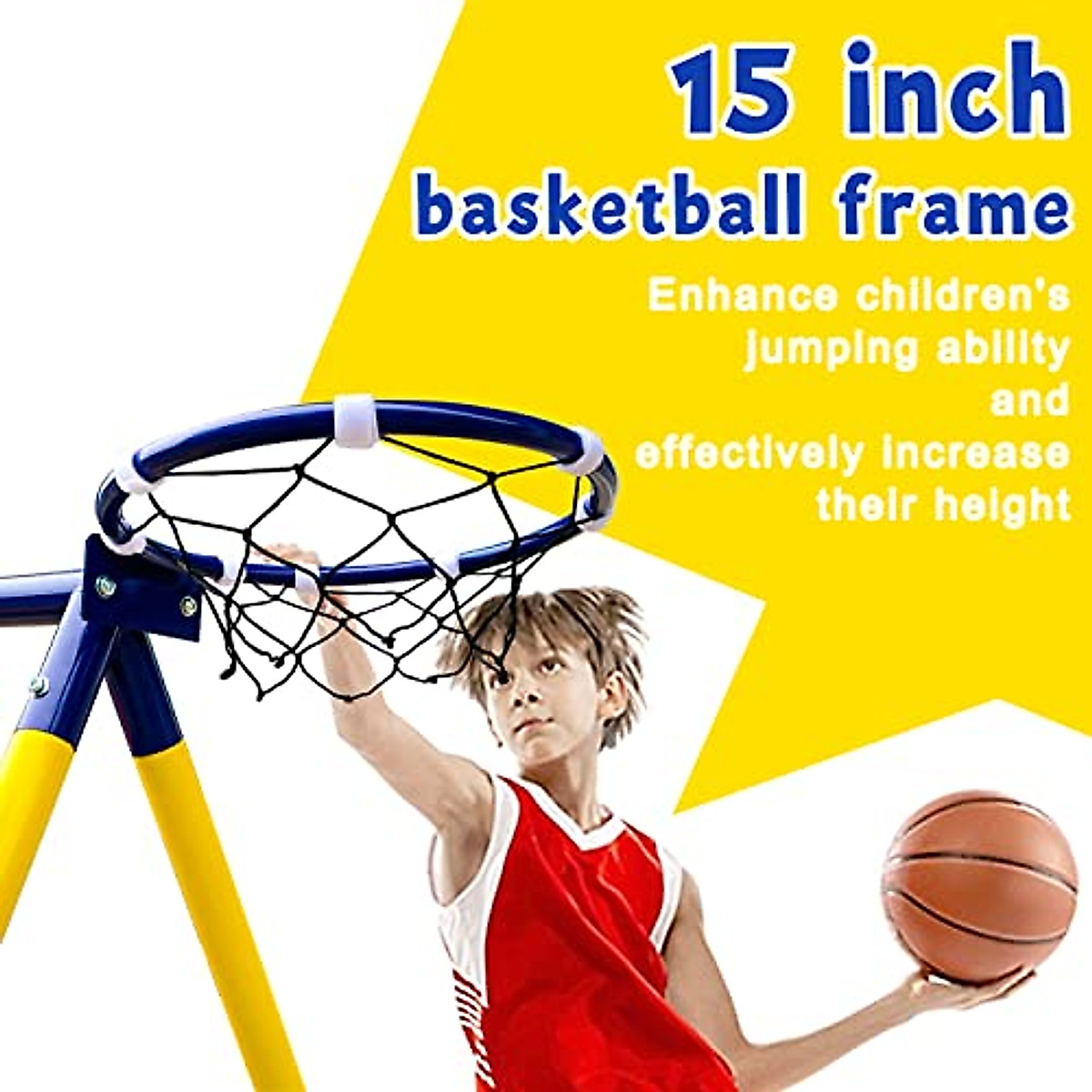 SMkidsport Swing Set 5 in 1 Playground Set for Kids Outdoor Backyard