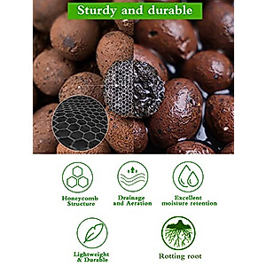 11LB Organic Expanded Clay Pebbles,for Soil Hydroponic Rocks Orchids,Indoor Plants,Succulents (11)