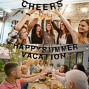 SUNBEAUTY 124 Pcs Black DIY Make Your Own Banner Customizable Letters Symbols Banner For Birthday Wedding Happy New Year Baby Shower Graduation Retirement Xmas Party Decoration