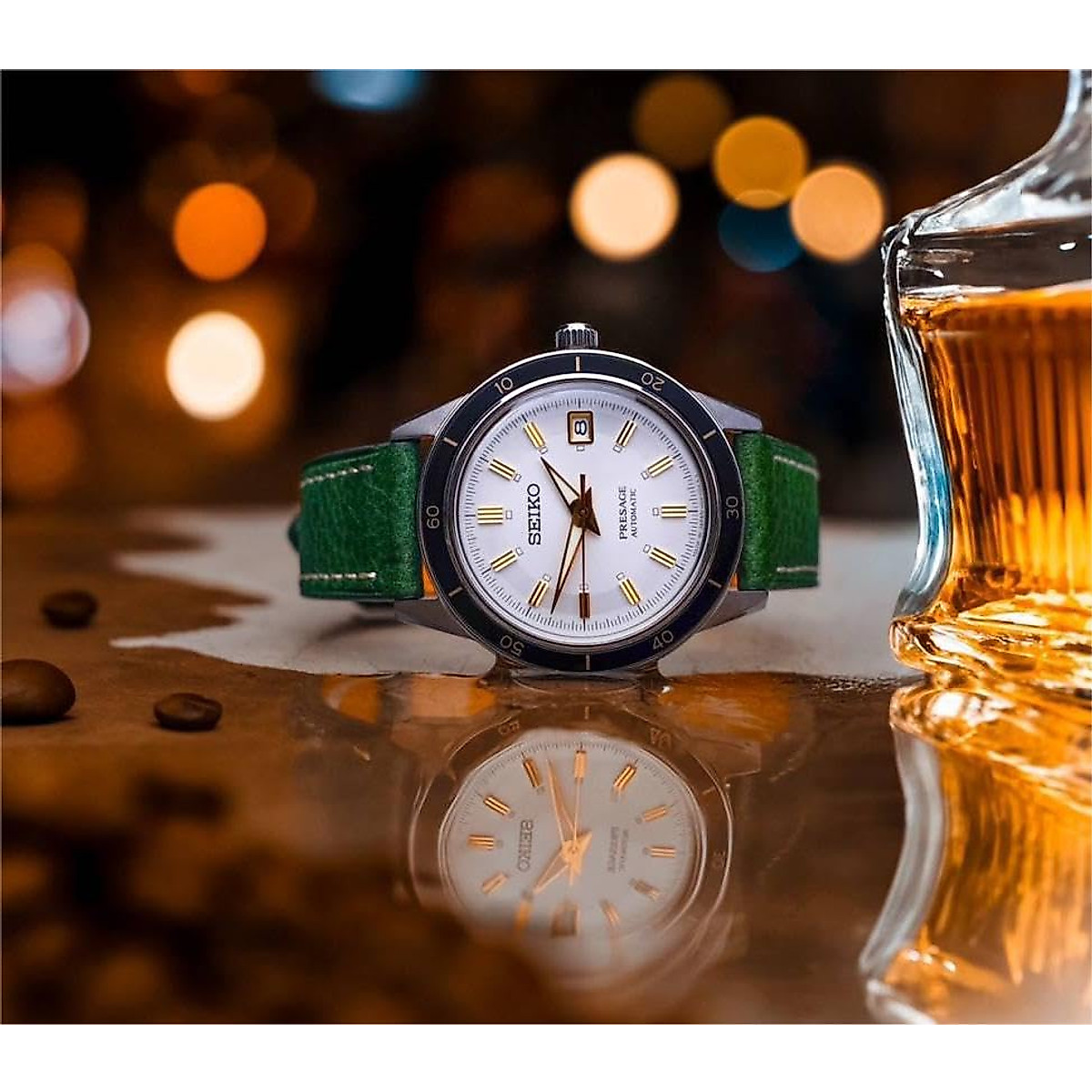 torbollo 22mm Leather Watch Bands, Quick Release Soft Green Watch Strap for Men Genuine Leather Replacement Wrap