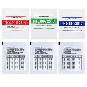VERENIX 18 Pcs pH Meter Buffer Solution Powder, pH Buffer Calibration Solution Powder, pH Meter Calibration Packets for Precise and Easy use, 4.01pH, 6.86pH and 9.18pH