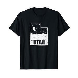 Utah Map with Skyline USA America T-Shirt