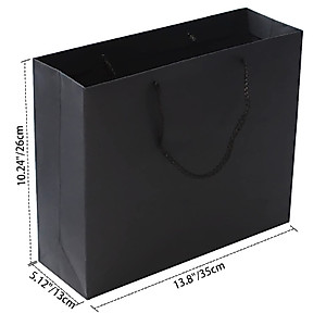 Large Black Luxury Magnetic Gift Box with Lid, Ribbons and Gift Bag, 12.2x8.7x4 Inches, Great for Business, Christmas, New Year, Wedding, Birthdays, Groomsman, Husband, Father's Day, Presents Display and Packging