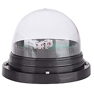 Bnineteenteam Dice Roller Cup,Automatic Dice Roller Cup KTV Pub Bar Transparent Plastic Cover Party Game Play with 5 Dices