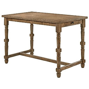 Acme Furniture Farsiris Counter Height Table, Weathered Oak Finish