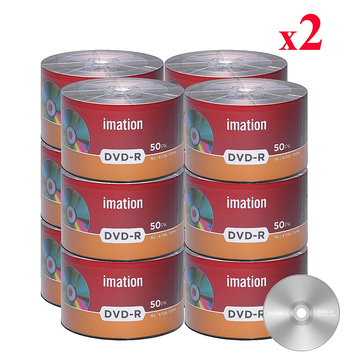 1200 Pack Imation DVD-R 16X 4.7GB/120Min Branded Logo Blank Media Recordable Movie Data Disc