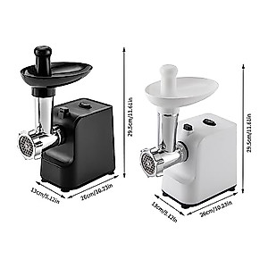BANLICALI Meat Grinder, 1000W Electric Meat Grinder Sausage Maker with 3 Grinding Plates & Sausage Stuffer Tube Stainless Steel Kitchen Meat Grinder Heavy Duty for Beef, Pork, Chicken 110V (White)