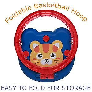 Toddler Basketball Hoop Indoor for Kids, SuyuanArt Portable Wall Mount Baby Basketball Hoop Goal Set,Boys Girls Toys for Ages 2-4 3-5, Christmas Birthday Gift for Toddler Age 18 Moths and Up