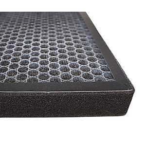 LifeSupplyUSA 2-in-1 True HEPA Air Cleaner Replacement Filter + Activated Carbon Charcoal Compatible with Heaven Fresh HF 380 XJ-3800 Air Purifiers