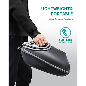 Nekteck Shiatsu Foot Massager Machine with Soothing Heat, Deep Kneading Therapy, Air Compression, Improve Blood Circulation and Foot Wellness,Relax for Home or Office Use(Gray)