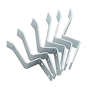 HOME MASTER HARDWARE Heavy Duty Door Stops for Sliding Doors, Securing Garage Doors and Sheds, Door Stoppers with Screws, Zinc Plated Solid Doorstep 6 Pack