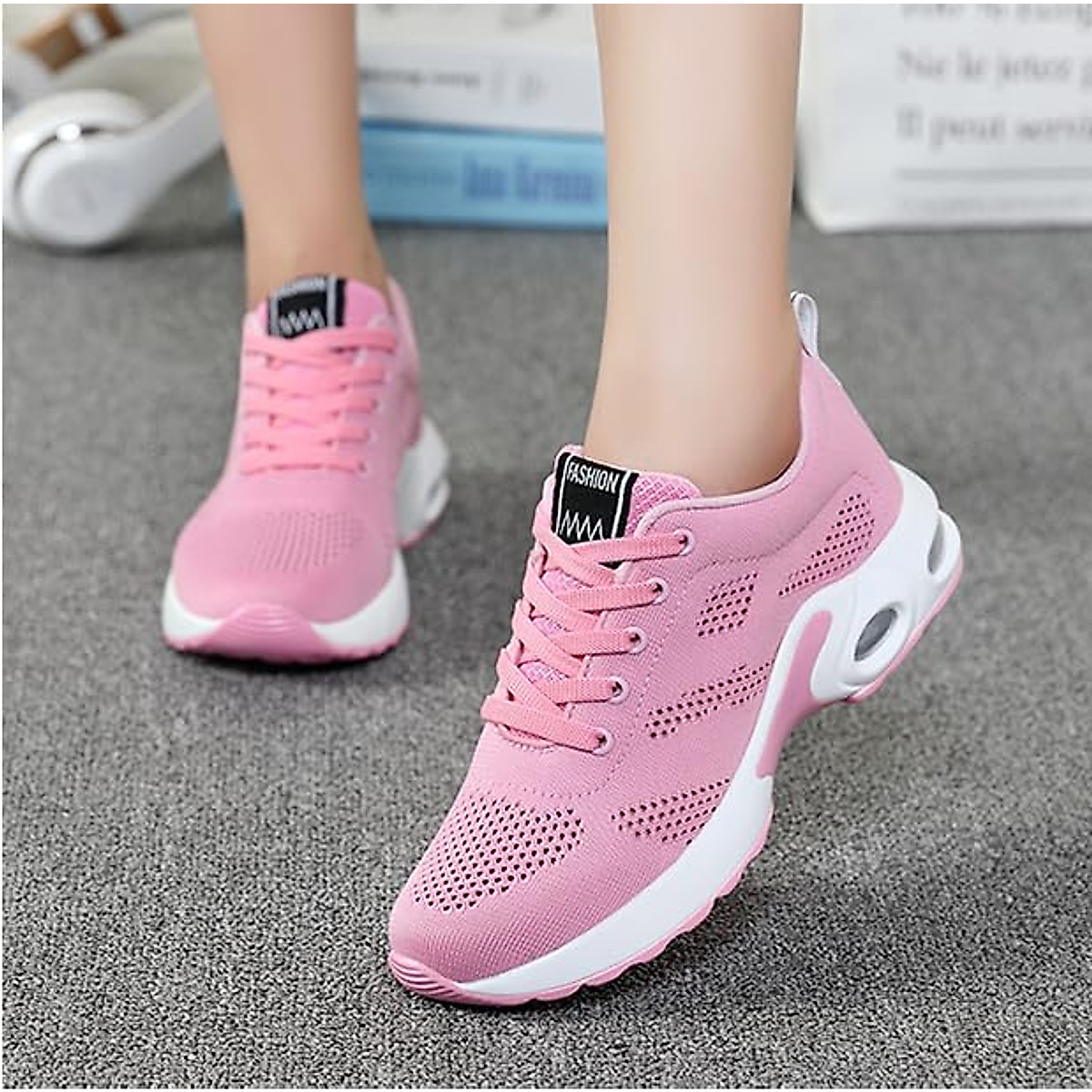 Musabela Orthopedic Sneakers for Women,Ortho Pro - The Most Comfortable Orthopedic Shoes,Lightweight Fashion Sport Sneakers,Casual Walking Air Cushion Shoes. (8.5 US, Pink)
