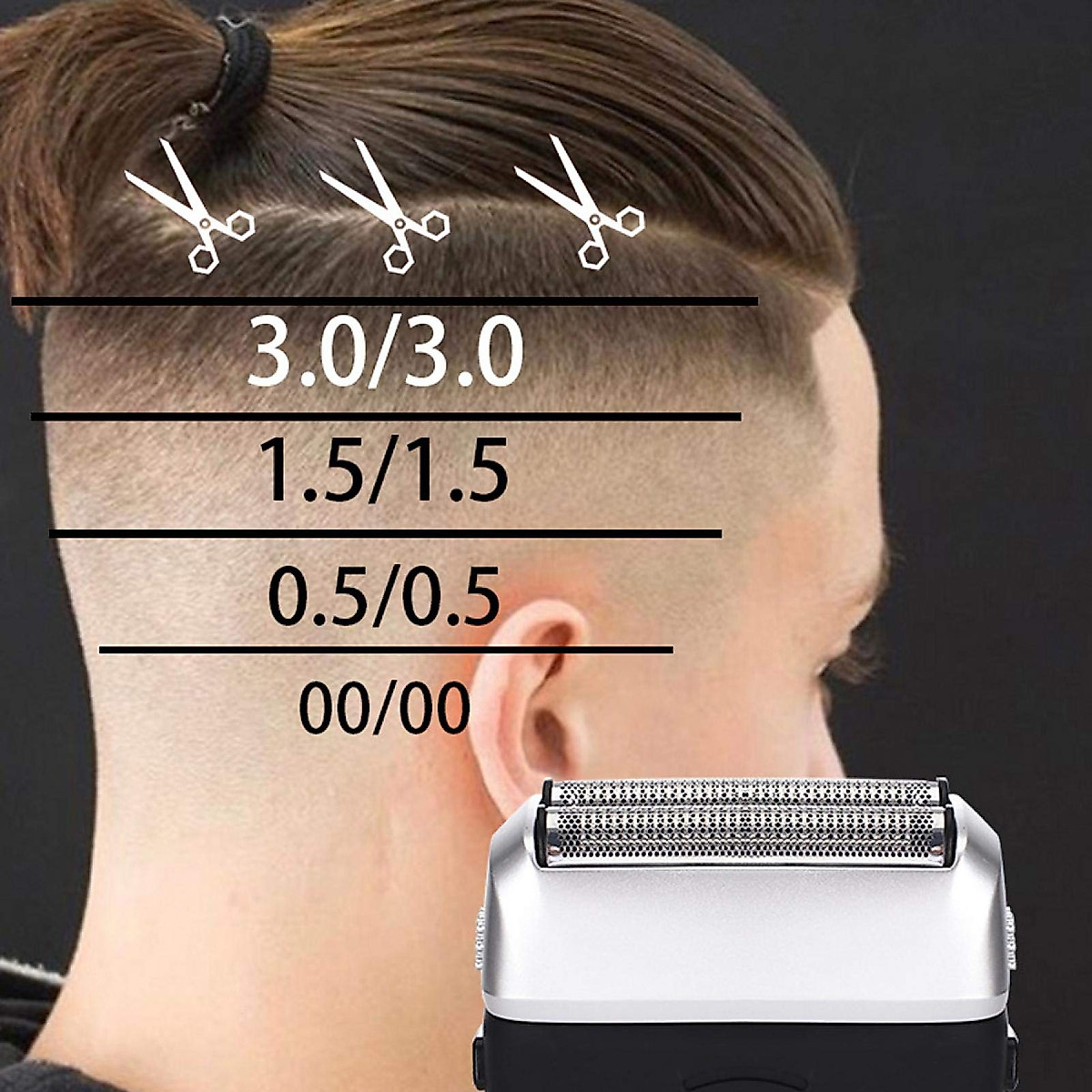 Electric Foil Shavers for Men, Mens Beard Shaver Lithium Electric Men's Multifunctional 2 in 1 Foil Trimmer Shaving Machine Clippers for Hair Cutting