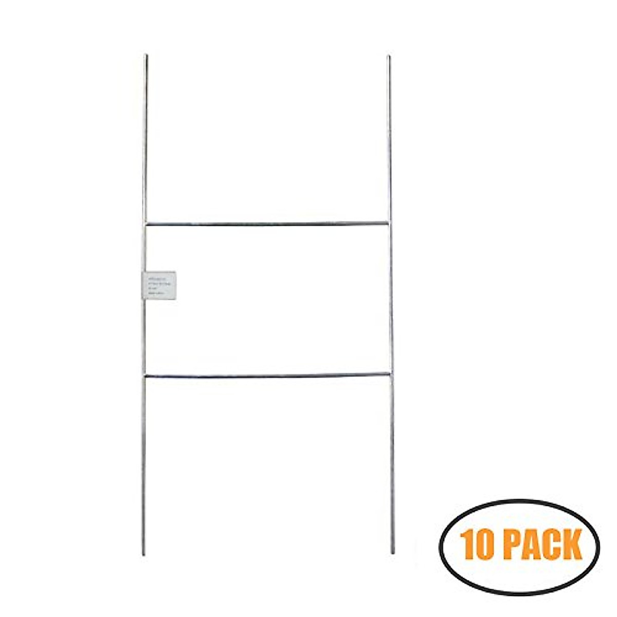 MTB H Frame Wire Stakes 20 x10-inch (Pkg of 10) 9ga Metal -Yard Sign Stakes for Advertising Board,Lawn Sign Holder