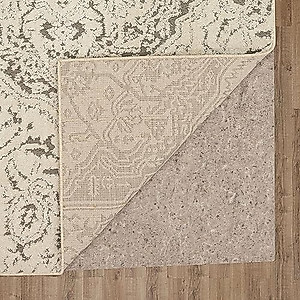 Mohawk Home Francesca Ornamental Medallion Light Gray 8' x 10' Shag Area Rug Perfect for Living Room, Dining Room, Office
