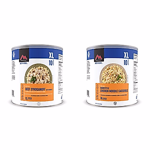 Mountain House Beef Stroganoff with Noodles | Freeze Dried Survival & Emergency Food | #10 Can & Homestyle Chicken Noodle Casserole | Freeze Dried Survival & Emergency Food | #10 Can