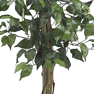 Nearly Natural 3' Ficus Silk Artificial Trees, 36in, Green