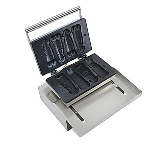 110V US Plug Waffles,Fun Shape Waffle Maker,penis waffle machine,Fun Hot Dog Creative Pattern Waffles,Temperature Controlled Non-Stick Waffles, Stainl