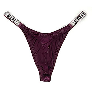 Victoria's Secret Bombshell Shine Thong Panty, Maroon, X-Large