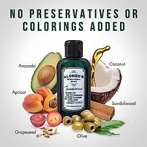 Alonzo’s Sensational Shave - Pre Shave Oil with Sandalwood Oil, Beard Kit Essential, Men’s Face Care and Skin Care Pre-Shave Oil, 2fl oz