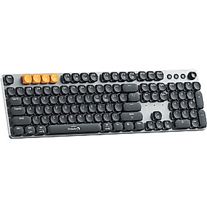 ProtoArc Bluetooth Mechanical Keyboard for Office, MECH K300 Wireless Tactile Quiet Comfortable Keyboard with Backlit Keys, 2.4G/USB-C/Bluetooth, Rechargeable, Programmable for Mac/Windows/Android