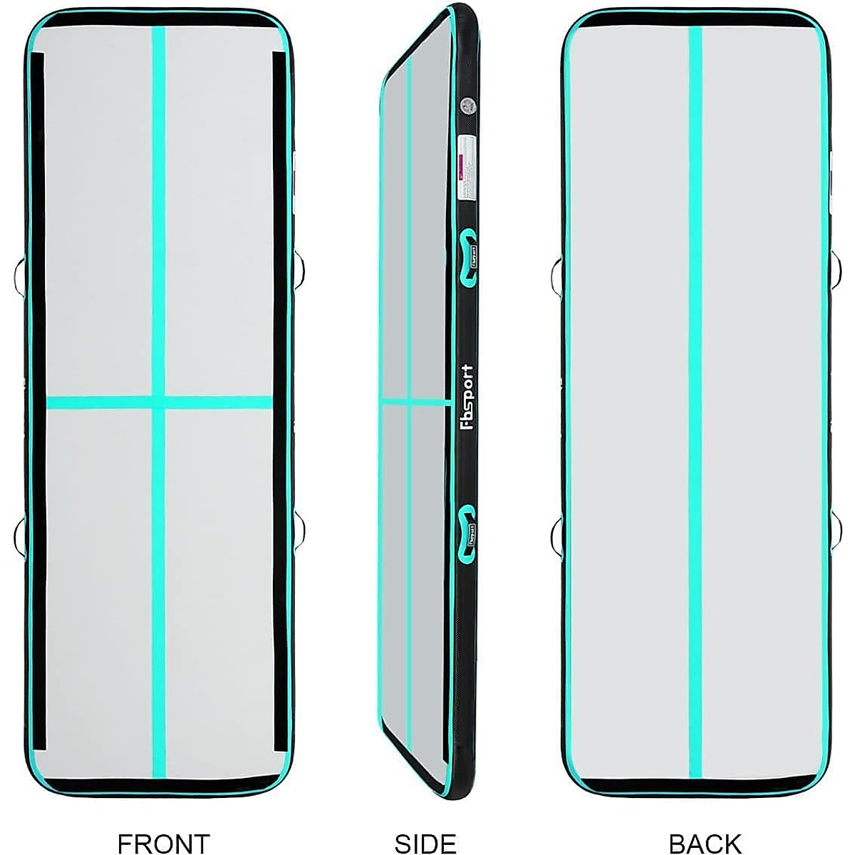 Inflatable Air Gymnastics Mat Gymnastics Track Training Mats Yoga Floor Cheerleading Landing Taekwondo Training Kungfu Exercise Mats with Electric Air Pump for Home Gymnasium Beach Park and Water Use