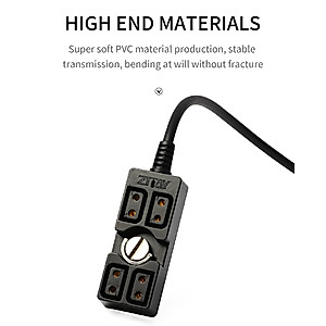 ZITAY D-tap 1x4 Power Splitter Hub with Reverse Insertion Prevention Adapter for VMount Battery