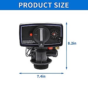 Hoypeyfiy 5600 Water Softener Timer 12-Day Timer Control Valve for 9''-11'' Diameter Water Filter Softener Resin Tank With fine thread