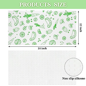 10 Pcs Refrigerator Liners Shelf Liner Absorbent Fridge Liner Nonadhesive Drawer Liners for Kitchen, Home, Fridge, Cabinet, Shelves, Trays, 12 x 24 Inch, Fruit Print