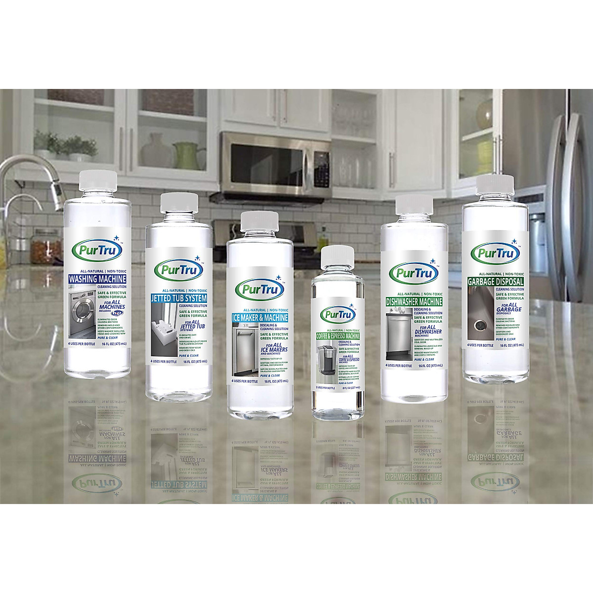 Ice Maker & Ice Machine Descaling & Cleaning Solution (6 Pack) - All Natural and Nickel Safe Descaler & Cleaner for RCA, Scotsman, Manitowoc and All Countertop, Undercounter and Freestanding Machines