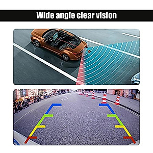 Miytsya 1 PC Car Backup Camera, 130° Super Wide Angle and Rear/Front View Universal Metal Camera, HD Fisheye Glass Lenses, Night Vision Waterproof Reverse Backup Camera for Car Truck RV (Black)