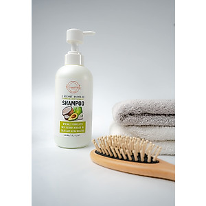 kizaiaCare Ultimate Coconut Avocado Shampoo for Hair Deep Cleansing - Hair Thinning and Restores Shine | Reduces Itchy Scalp, Dandruff, Hair Loss (15.02 fl.oz) Sulfate Free & Paraben Free