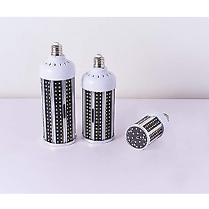 LED Corn Bulb,60 Watt (400W Equivalent),5500 Lumen,6000K- 6500K,Cool Daylight LED Street and Area Light,E26/E27 Medium Base,for Outdoor Indoor Garage Warehouse High Bay Barn Backyard and More，2 Pack