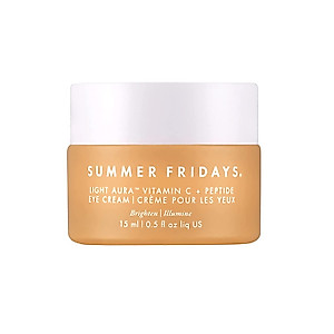 Summer Fridays Light Aura Vitamin C + Peptide Eye Cream - Brightening Under Eye Cream - Illuminating and Hydrating Eye Cream for an Illuminated Appearance (0.5 Fl Oz)