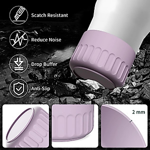 Silicone Bottle Boot Sleeve for Stanley Cup Accessories Tumbler Quencher & Ice Flow 40 30 20 oz, Hydroflask 12-24 oz, Owala and Simple Modern, Boot Cover Fit Water Bottle Bottom Width of 2.8"-3"