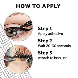 Eylure Line & Lash 2-in-1 Adhesive Eyeliner, Black