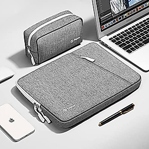 FINPAC Laptop Sleeve with Accessory Pouch for MacBook Pro M3/M2/M1 14-inch, MacBook Air/Pro 13, Protective Case with Tech Bag