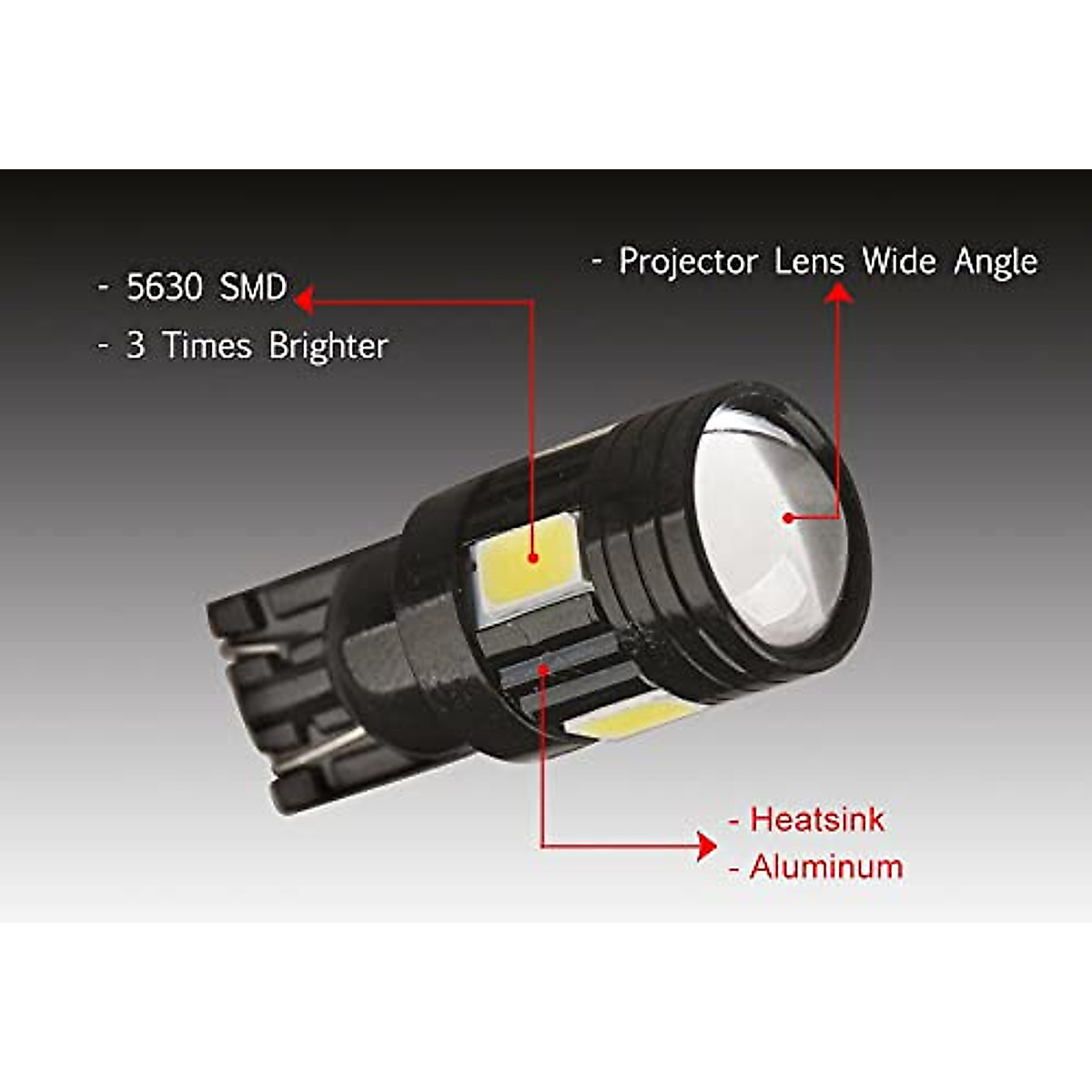 Xotic Tech 1 Set 9-SMD Xenon White T10 BA9 LED Parking Light Bulbs w/Load Resistor Anti-Flicker Error Free Wiring Adapters Compatible with BMW F30 3 Series…