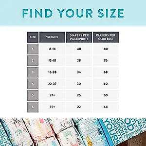 The Honest Company Clean Conscious Diapers | Plant-Based, Sustainable | Above It All + Pandas | Club Box, Size Newborn, 76 Count