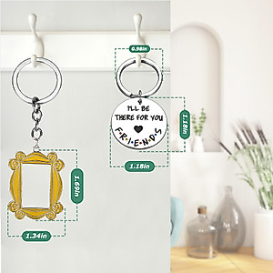 Friend Tv Show Merchandise Keychain Gift-I'll Be There for You,Peephole Monica'S Friends Door Frame Yellow Keychain,Friendship Gifts for Women Men Friends Bestie Fans